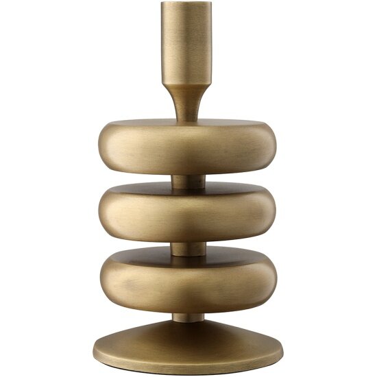 Подсвечник Bergenson Bjorn Stone, 20 см, античная латунь (BB0000867)