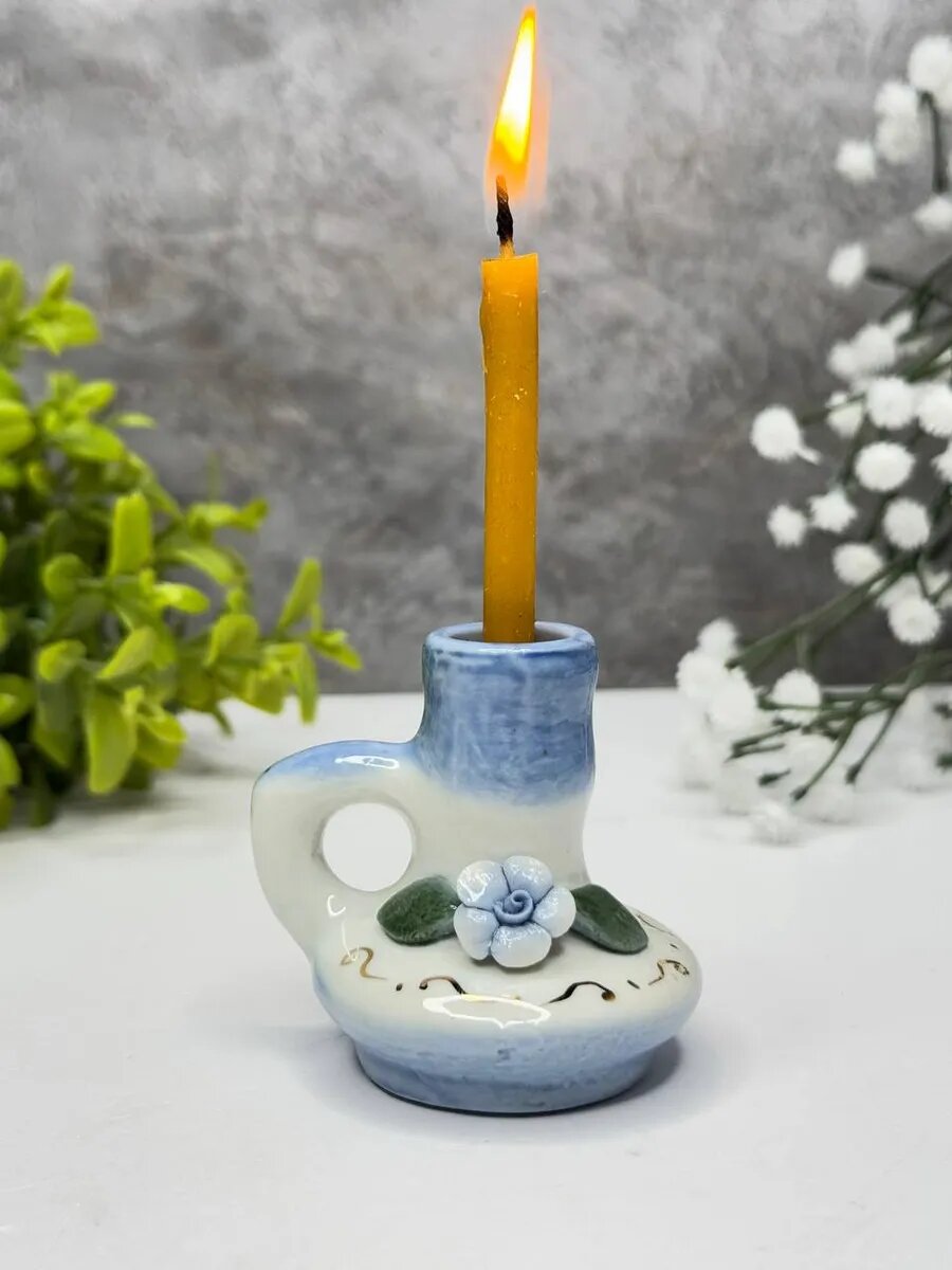 Пасхальный подсвечник Ваза под церковную свечу, Кисловодский фарфор