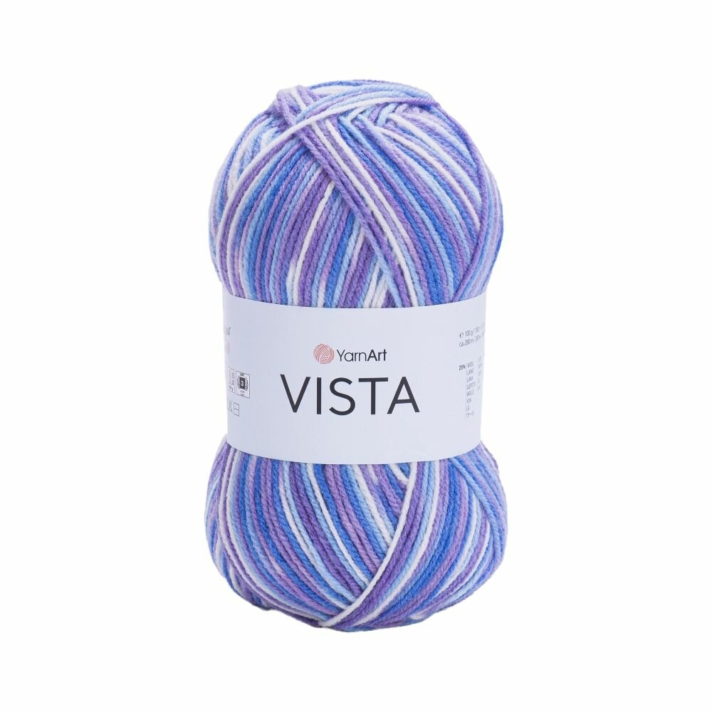 Пряжа для вязания YarnArt Vista 5312 сиреневый голубой 100 гр/280 м 25% шерсть, 75% акрил