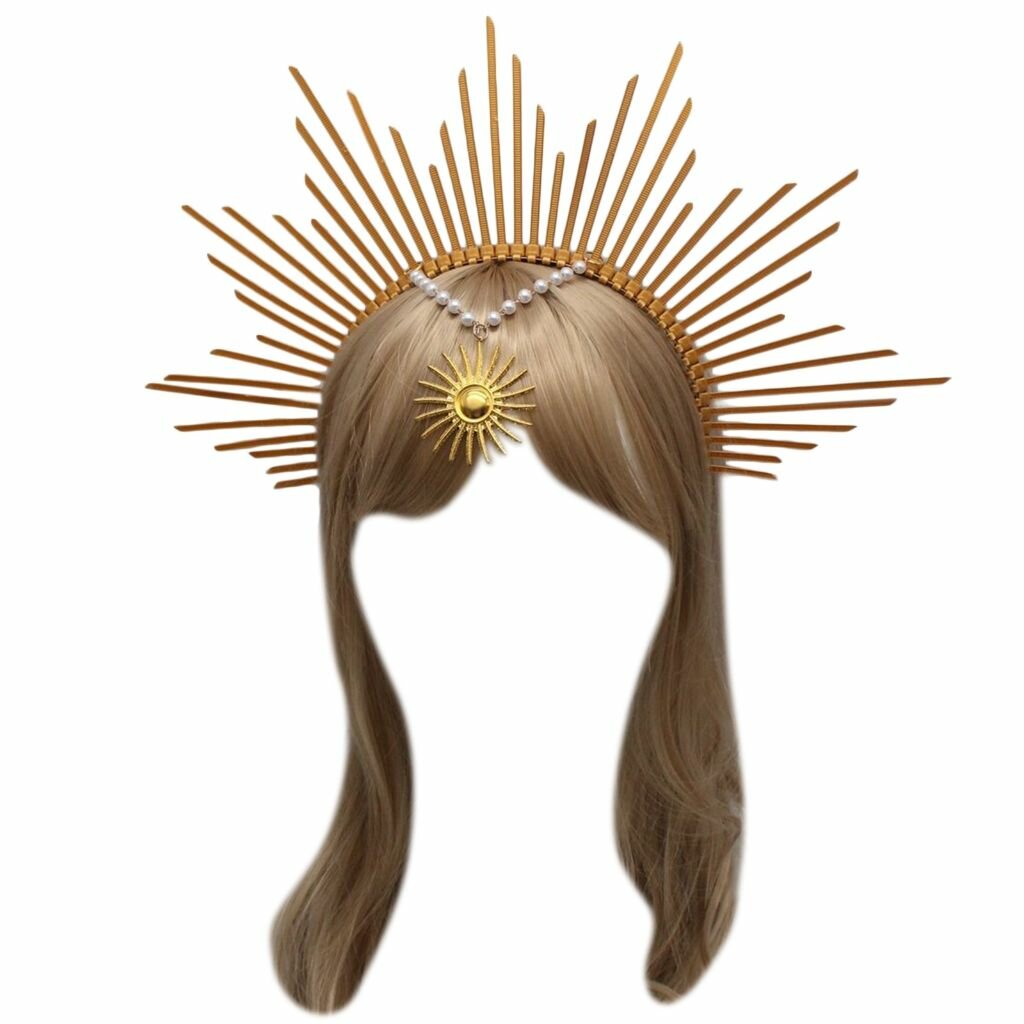 (1 упаковка) Материал для самостоятельного изготовления головного убора в виде солнечной короны - JD 4A 1 золотая пластиковая полоска