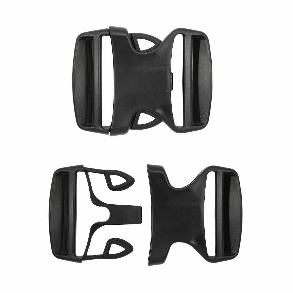 Фастексы айрис Цветные, 50 мм, ПФЛ, черные, Ф-50/6, 20 шт