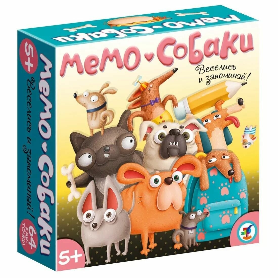 Настольная игра Дрофа-Медиа Мемо Собаки, 64 карточки, в коробке (4244)