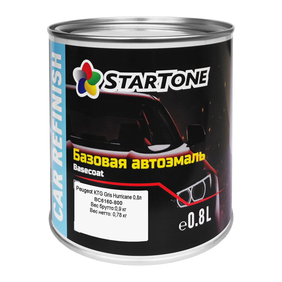 PEUGEOT KTG Gris Hurricane металлик автоэмаль STARTONE (0,8л)