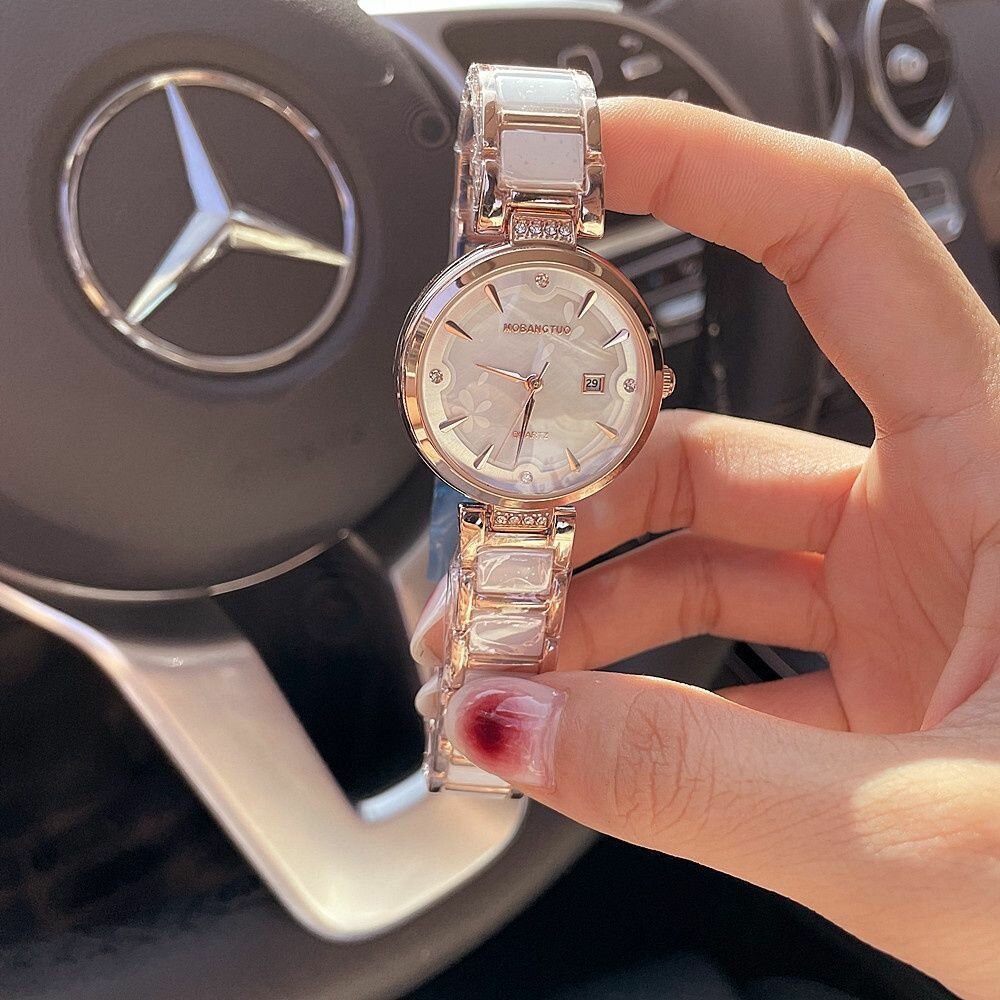 Женские часы, часы с бриллиантами, водонепроницаемые часы, керамические часы, механические часы