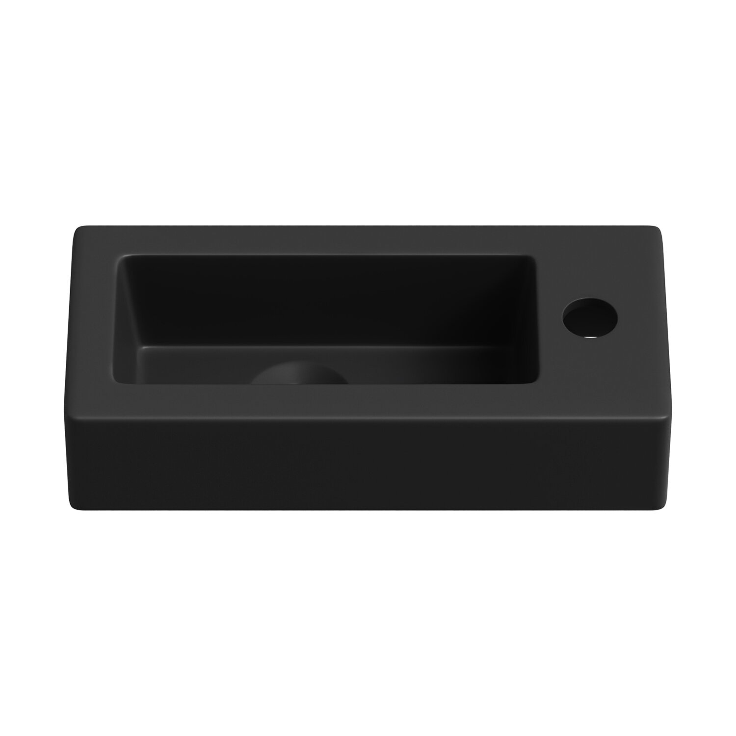 Подвесная или накладная раковина в ванную комнату Lavinia Boho Bathroom Sink 33311016: прямоугольная раковина, ширина умывальника 37 см, цвет матовый черный