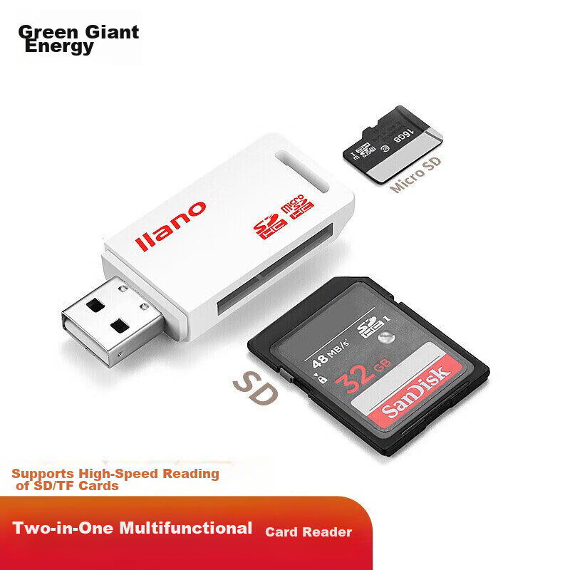 Llano Card Reader, Multi-Function SD/TF Card Reader, Versatile Camera And Phone Card Reader, Micro SD Card Reader, Two-In