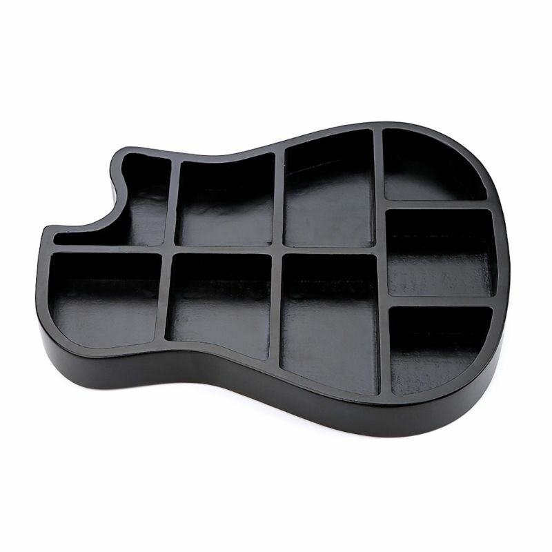 Коробка для хранения медиаторов в форме гитары, держатель медиаторов, портативный органайзер аксессуаров, прочный