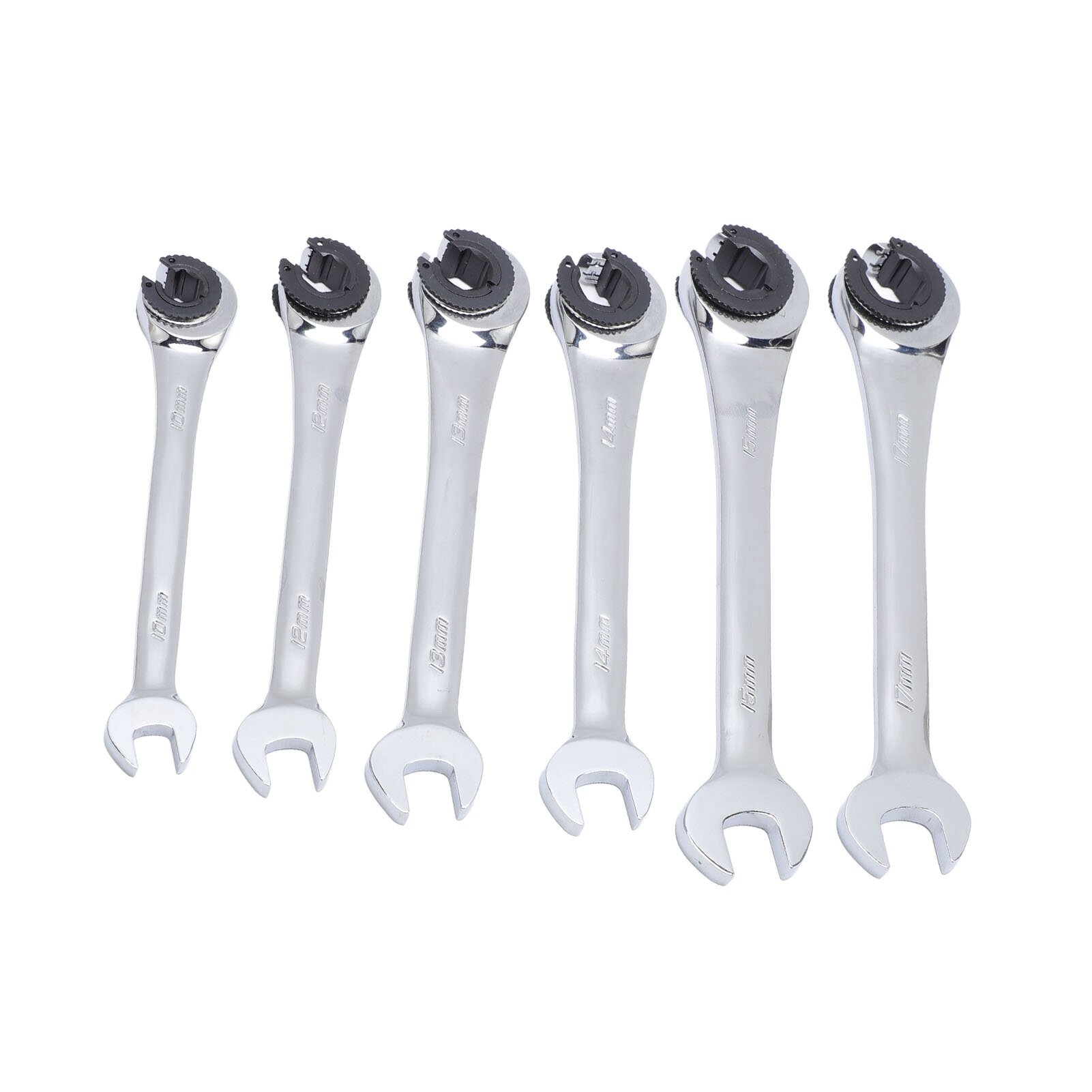 6 шт. открытых храповых ключей, набор накидных гаечных ключей для топливных, тормозных, воздушных линий кондиционирования 10 мм 12 мм 13 мм 14 мм 15 мм 17 мм