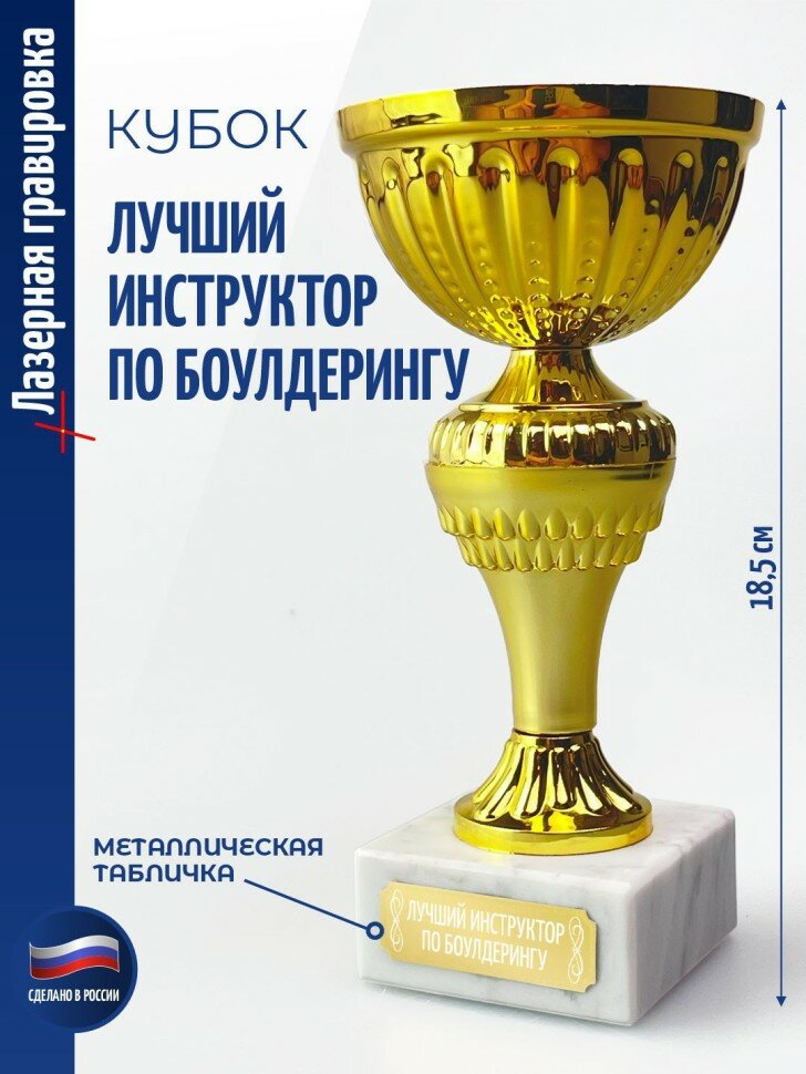 Кубок "Лучший инструктор по боулдерингу" (18,4 см)