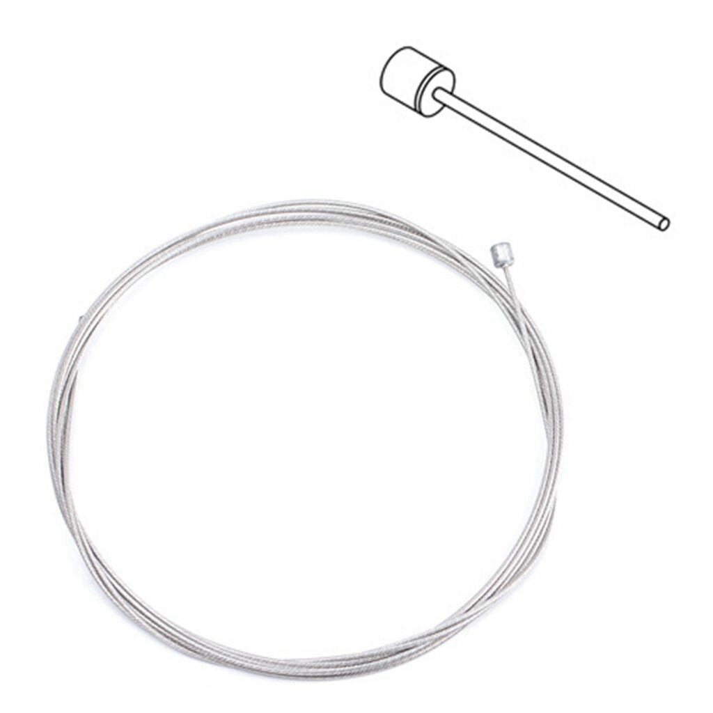 Тормоз для велосипеда, Велосипедная нержавеющая линия смены скоростей, шлифовка, тефлоновый тормозной трос - серебряный - универсальная скорость