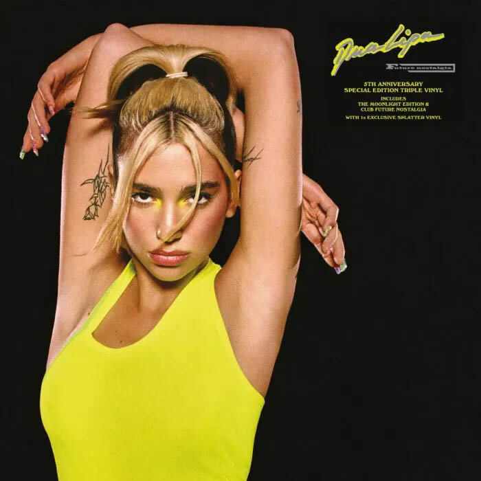 Виниловая пластинка Dua Lipa - "Future Nostalgia [Black and Clear w/ Yellow Splatter Vinyl]" (Warner Records)