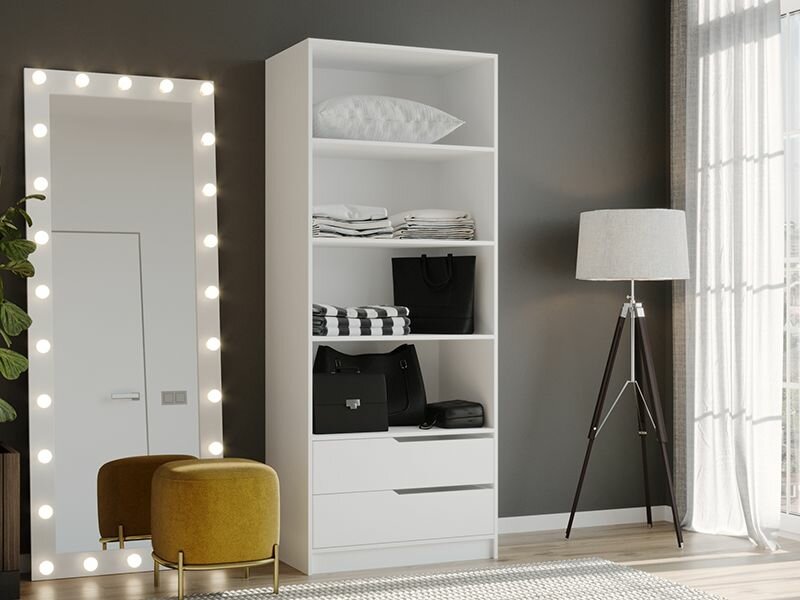 Гардеробная "Британи 19" 800х2000х500, белый