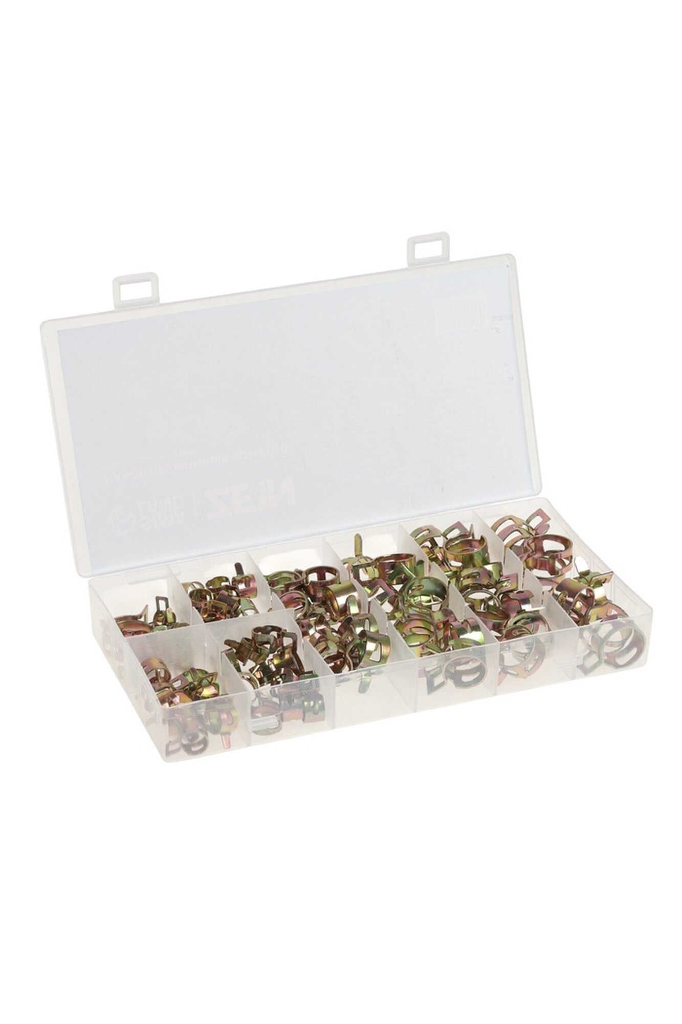 Набор пружинных хомутов ZEIN 7-18мм, оцинкованная сталь, 80шт