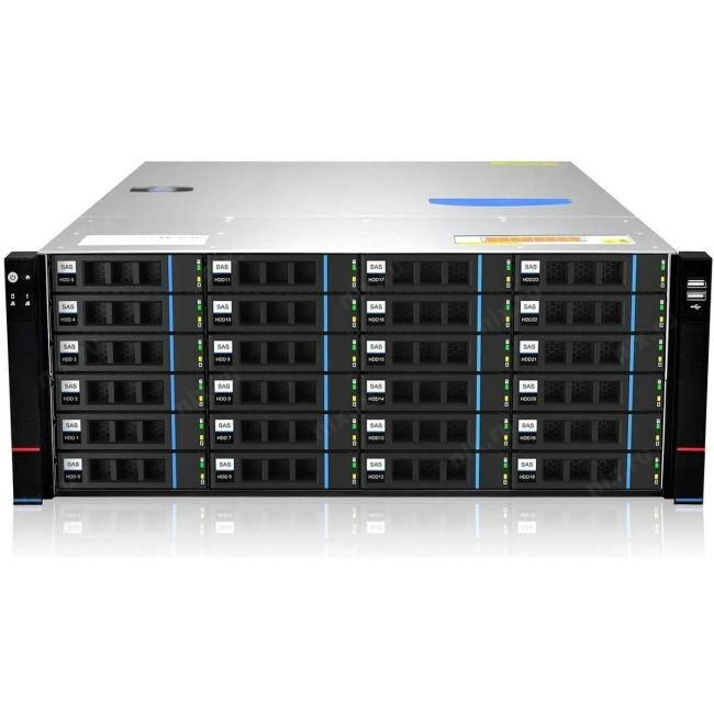 (Gooxi) 0.94.004.0032 Gooxi RMC4124-670-HSE-D 4U 24bay chassis , Expander backplane rear 2*2.5"SAS/SATA 1300W 1+