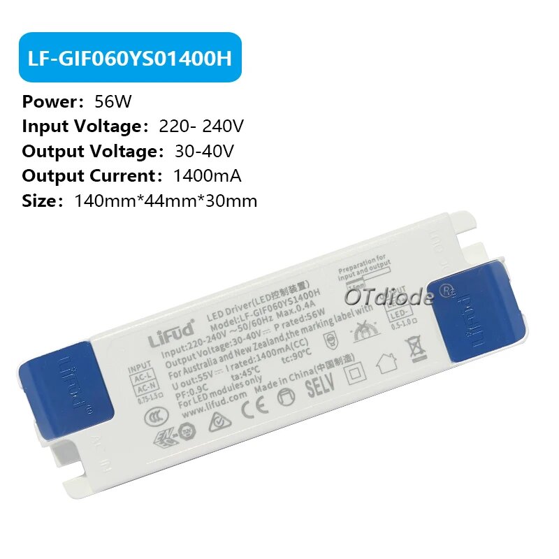 Lifud LF-GIF060YS01400H, 56Вт, 220В, 1400мА