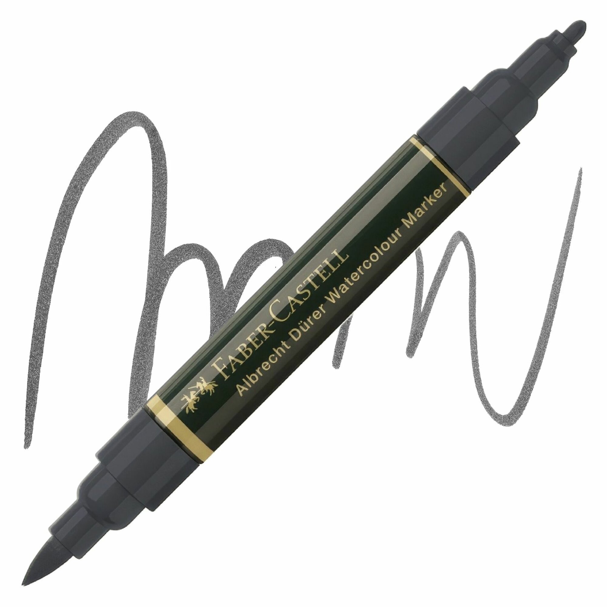 Маркер акварельный пигментированный Faber-Castell "Albrecht Durer", цвет 235 холодный серый VI, двухсторонний, кистев./пулевид, 160535