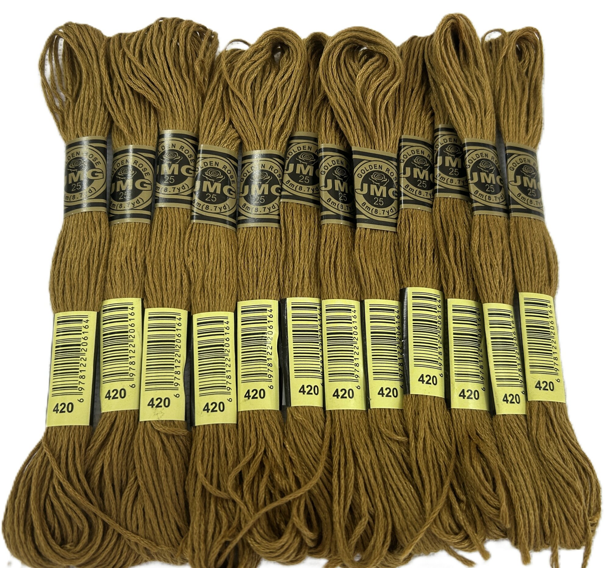 Нитки для вышивания JMC мулине (150-3866) 100% полиэфир 12 штук x 8 м