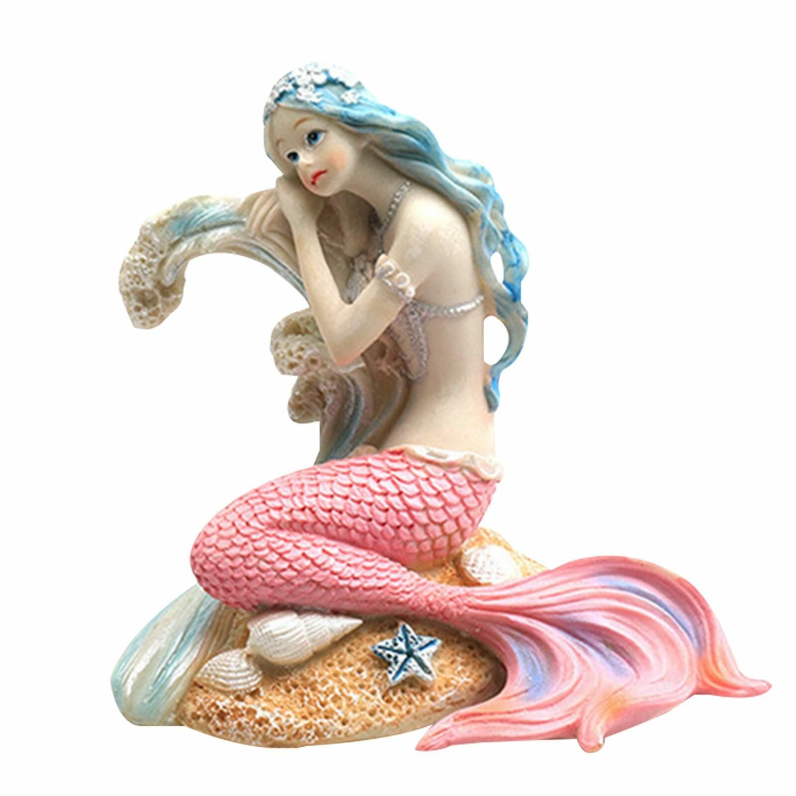 Украшения Для Аквариума С Рыбками "Русалочка" Статуэтки Из Смолы Искусственный Декор Аквариума, 6