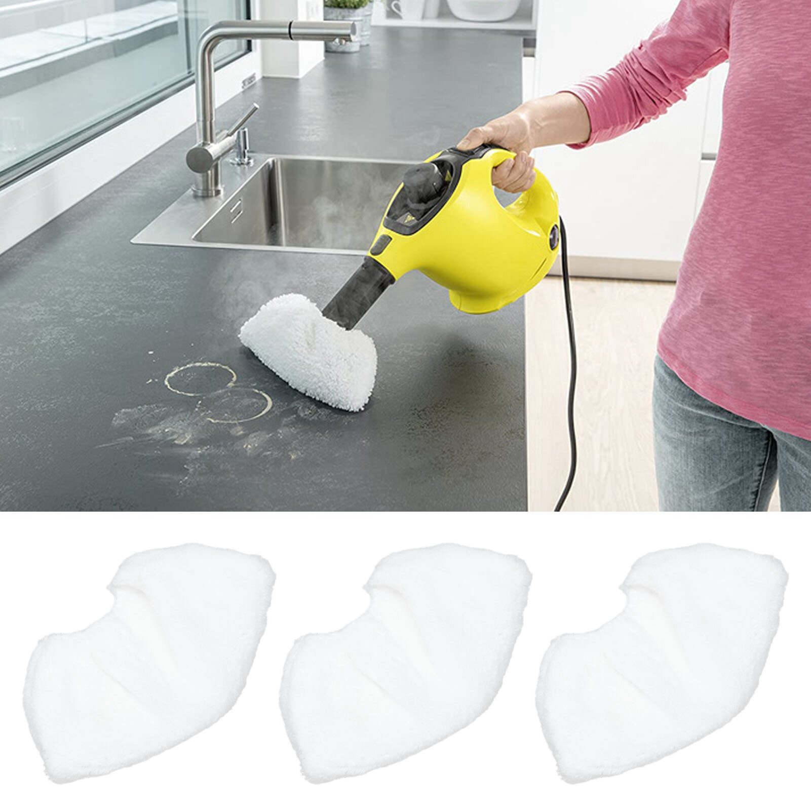 5 шт, накладка для паровой швабры, насадка для паровой швабры из микрофибры, часть насадки для паровой насадки для Karcher SC1 SC2 SC3 SC4 SC5 SV7