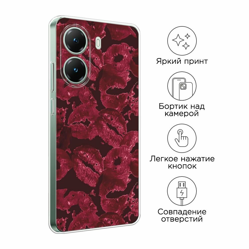Чехол на Poco X7 Pro / Поко X7 Про с принтом Помада паттерн 1 — фото 1