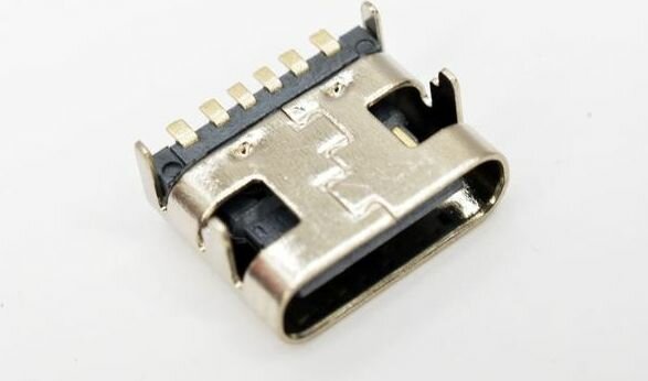Разъем USB SHOU HAN TYPE-C 6P(073) 5A 1 SMD 6 Розетка -25 град. C+85 град. C Разъем USB SMD типа C, 1 шт