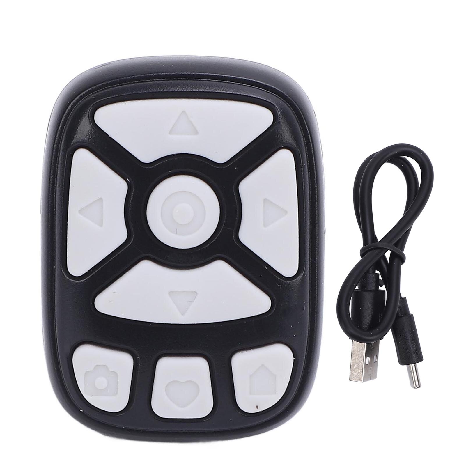 Wireless Bluetooth Remote Control 32.8ft Range Portable APP Easy Connection Camera Shutter Page Turner Black