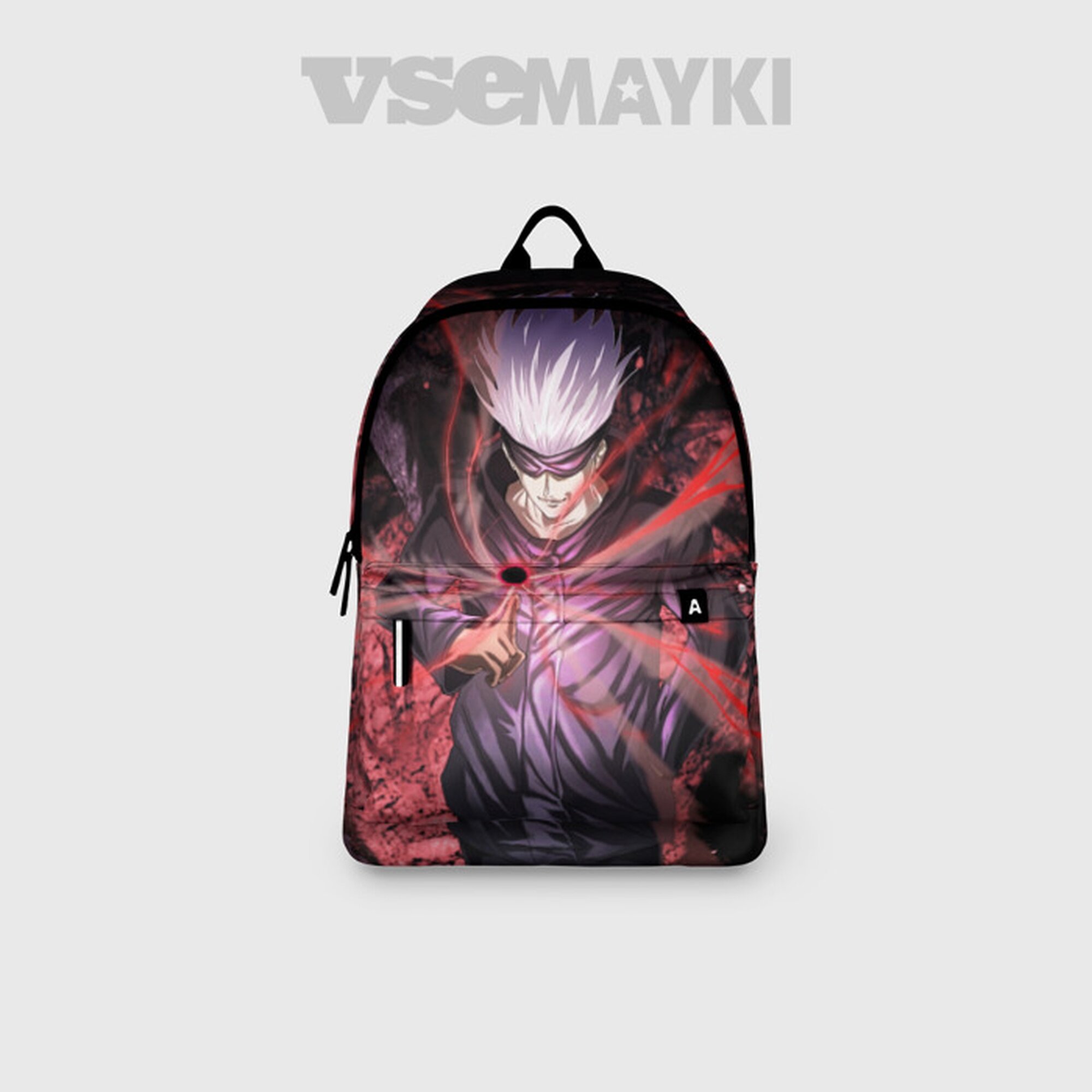 Рюкзак VseMayki с принтом Магическая битва, унисекс, One size, белый
