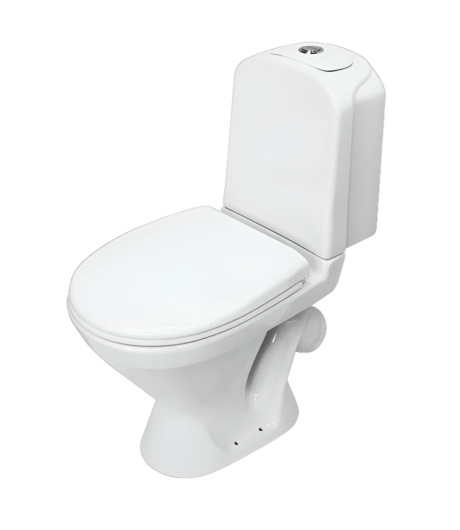 Унитаз Sanita Luxe Classic Basic S1, с термопластиковым сиденьем, с микролифтом, косой выпуск