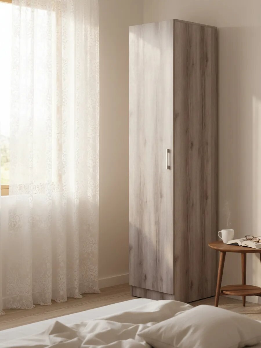 Распашной шкаф пенал FRESTER в спальню с полками для одежды, от производителя