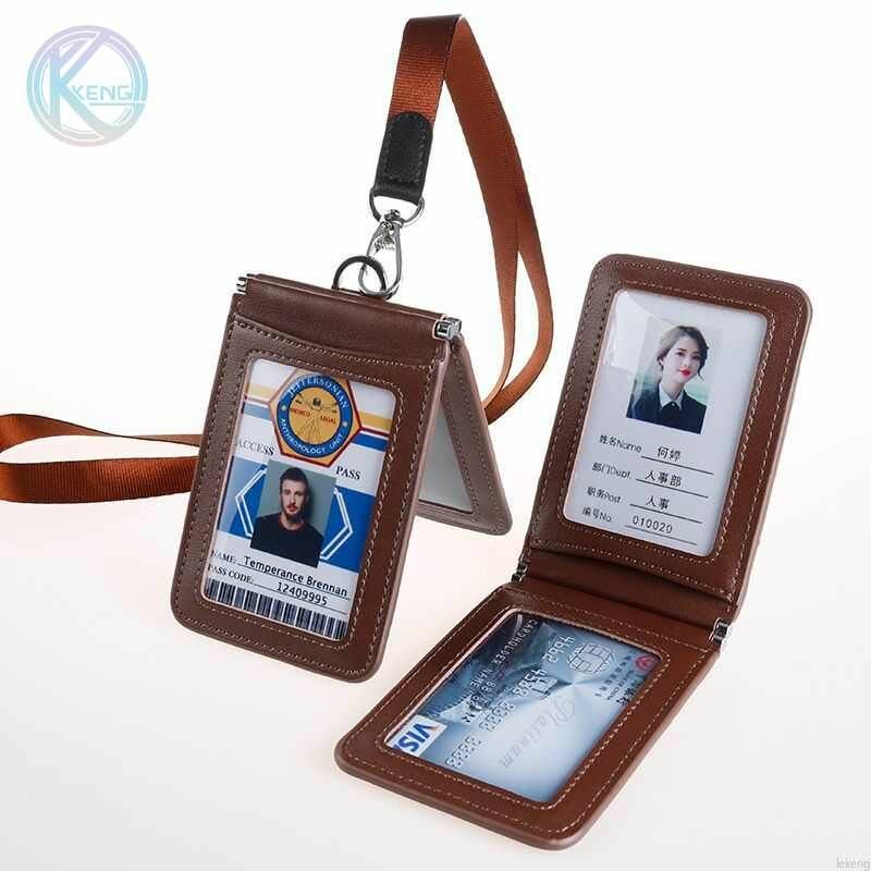 Чехол для пропуска Натуральная кожа Держатель для бейджа 7,7x11,3cm