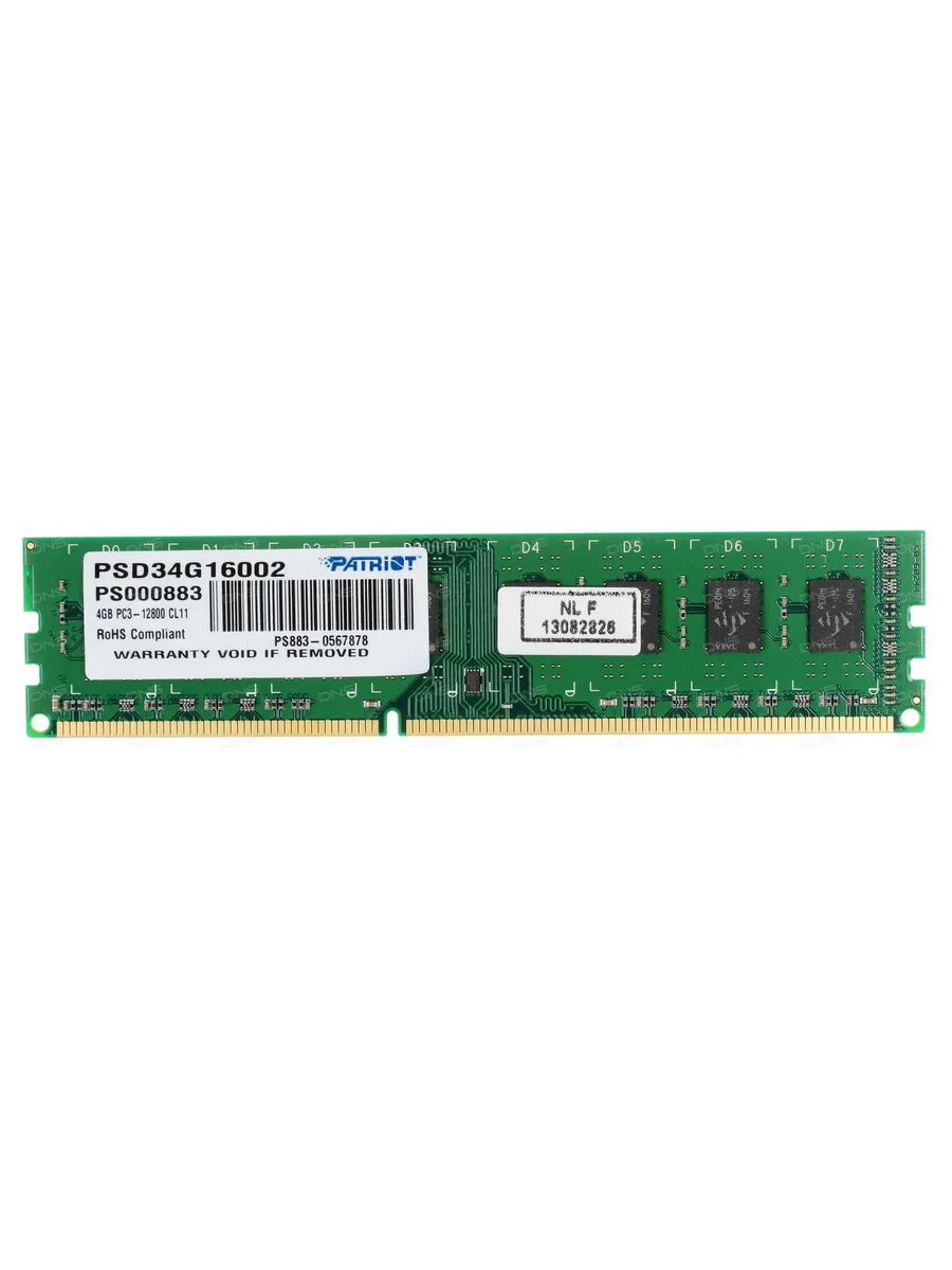 Signature PSD34G16002 4 ГБ DIMM DDR3, 1600