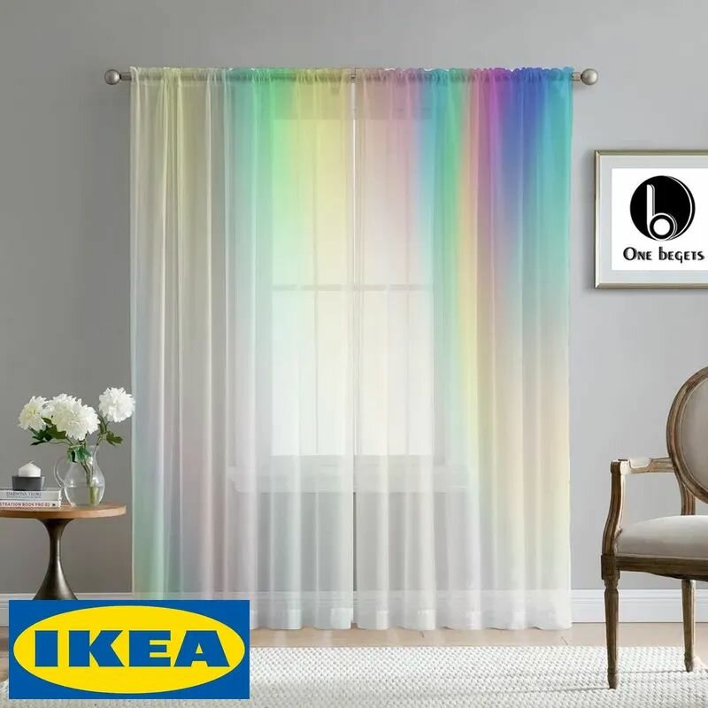 IKEA Тюль 132x213 см разноцветный