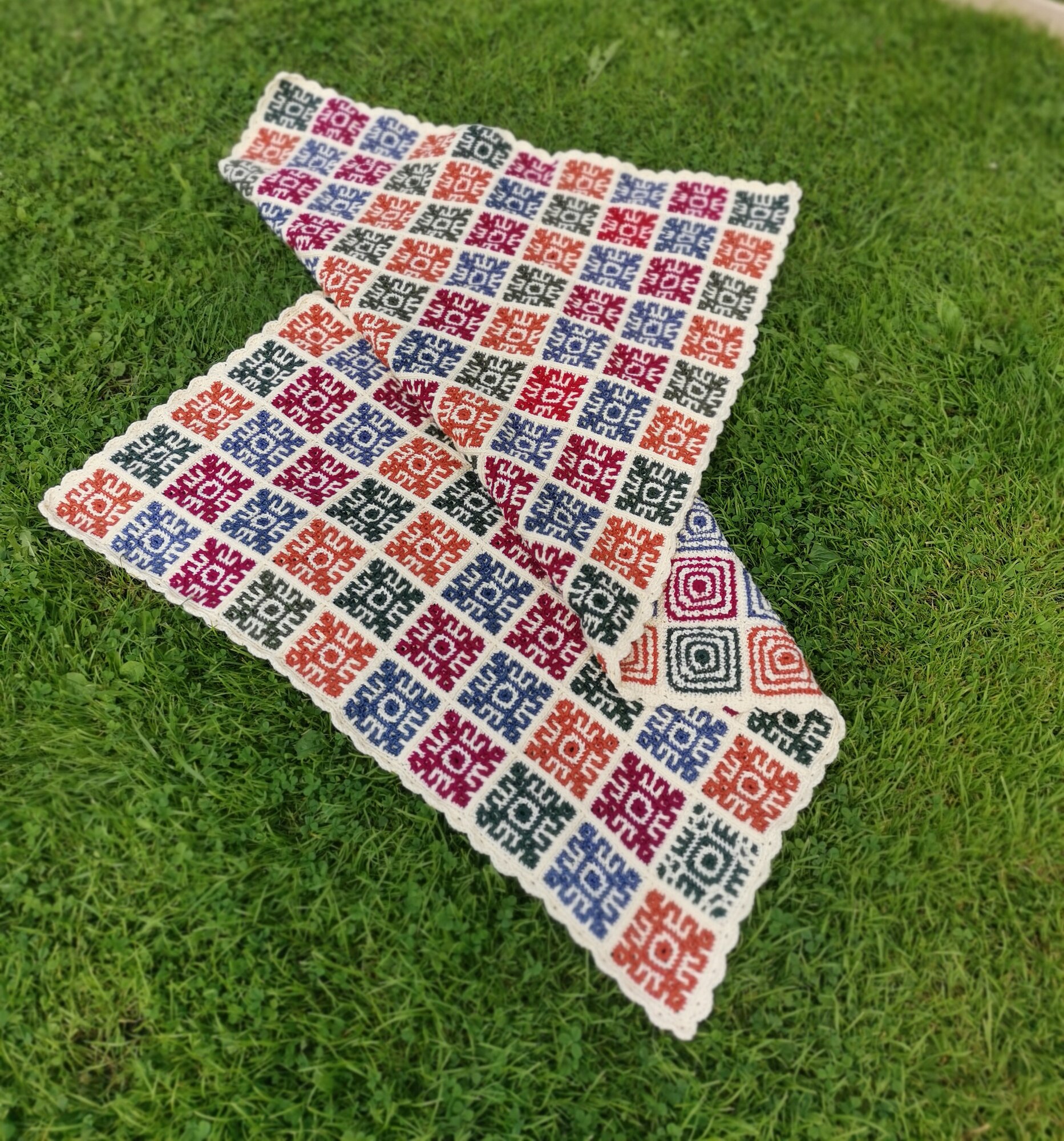 Плед Пэчворк. Ручная работа. Детский, полушерсть