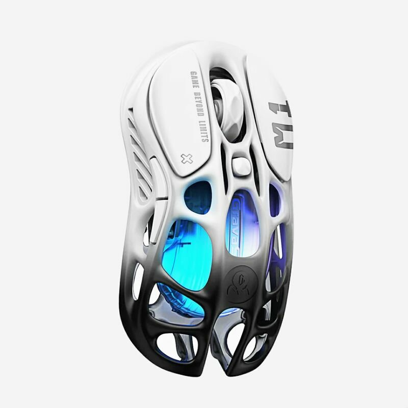 Игровая мышь беспроводная Gravastar Mercury M1 Pro 2.4GHz / Bluetooth 5.1, белый, черный матовый