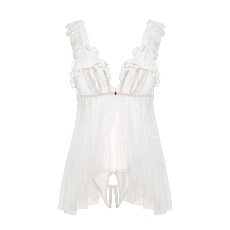 Сексуальный комплект Meishilan для женщин с маленькой грудью, соблазнительный, с открытым промежностью, горячий, без снятия, пижама 215