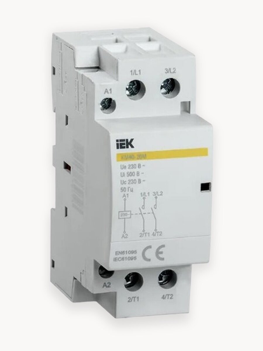 Контактор модульный Iek КМ40-20М AC, MKK11-40-20