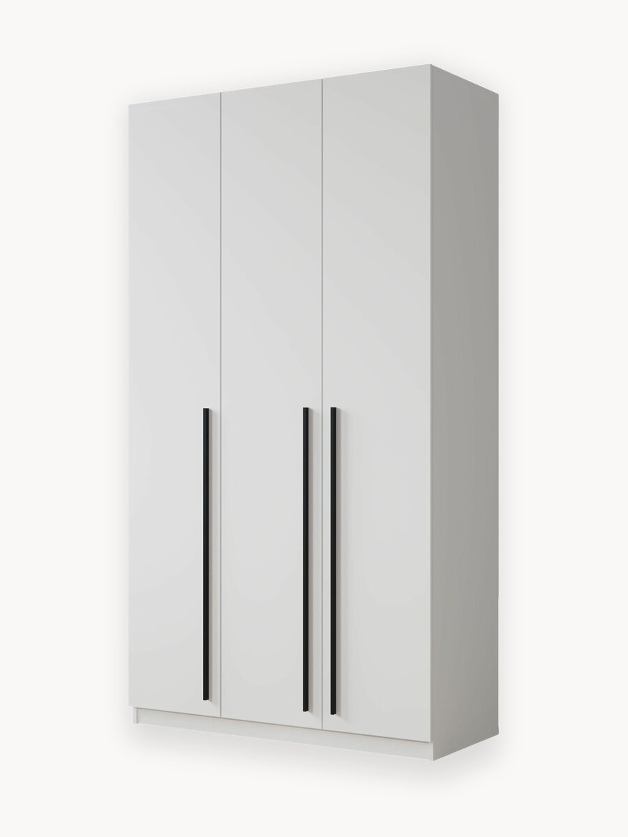 Шкаф для одежды 3-х дверный, Принцесса Мелания, Белый, 2200х1200х520 мм