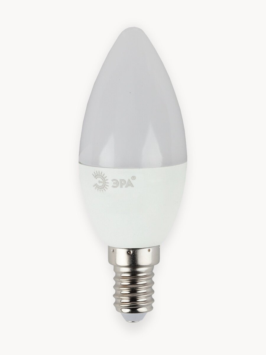 Лампочка светодиодная ЭРА LED Е14 B35 6Вт свеча 2700К теплый белый свет, 1 шт