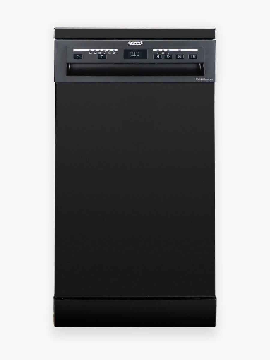 Посудомоечная машина De'Longhi DDWS 09S Morello nero (2025), узкая 45 см, Отдельностоящая , Автооткрытие, Турбосушка