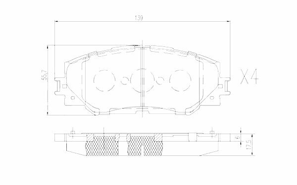 Zekkert Колодки тормозные передние для Toyota Auris (E150) 06-, Corolla (E150, E170, E180) 06-, RAV 4 (A40) 12-, Yaris (P130) 15-