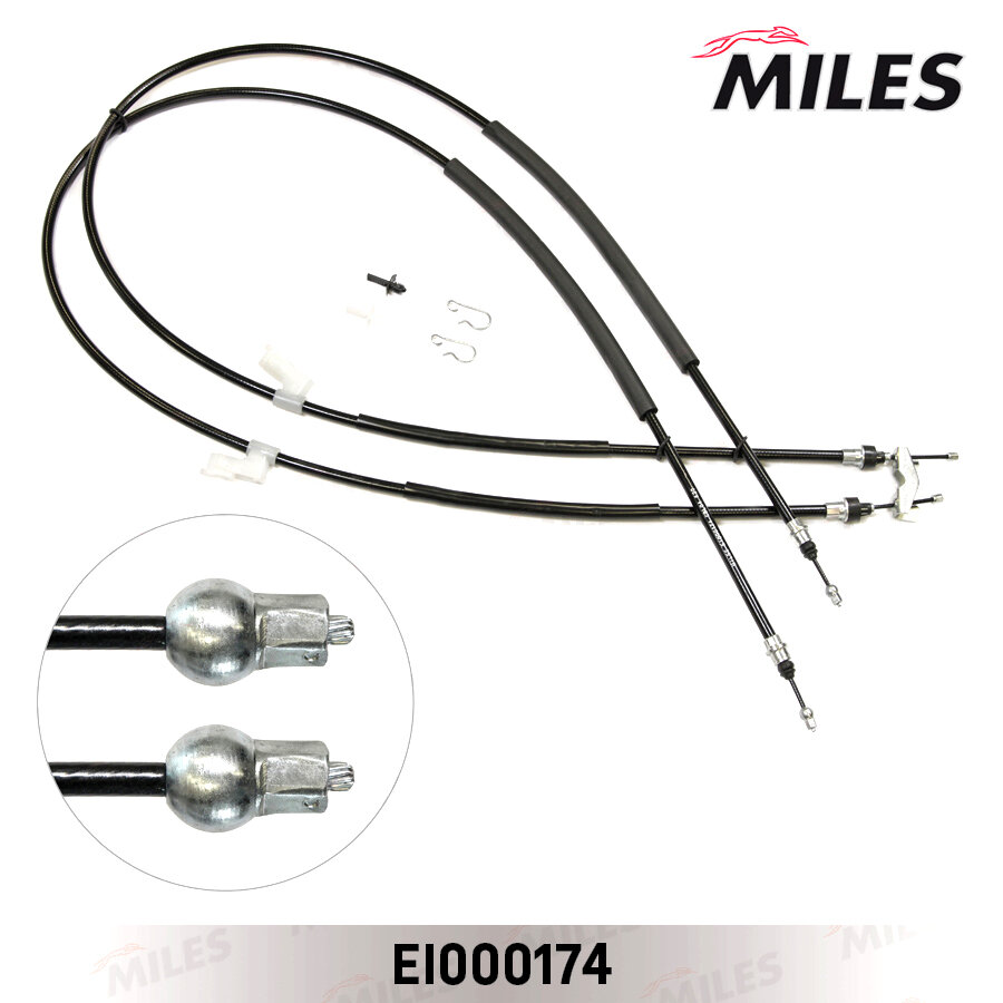MILES Трос ручного тормоза FORD FOCUS II задний 1816/1860мм (дисковый тормоз)