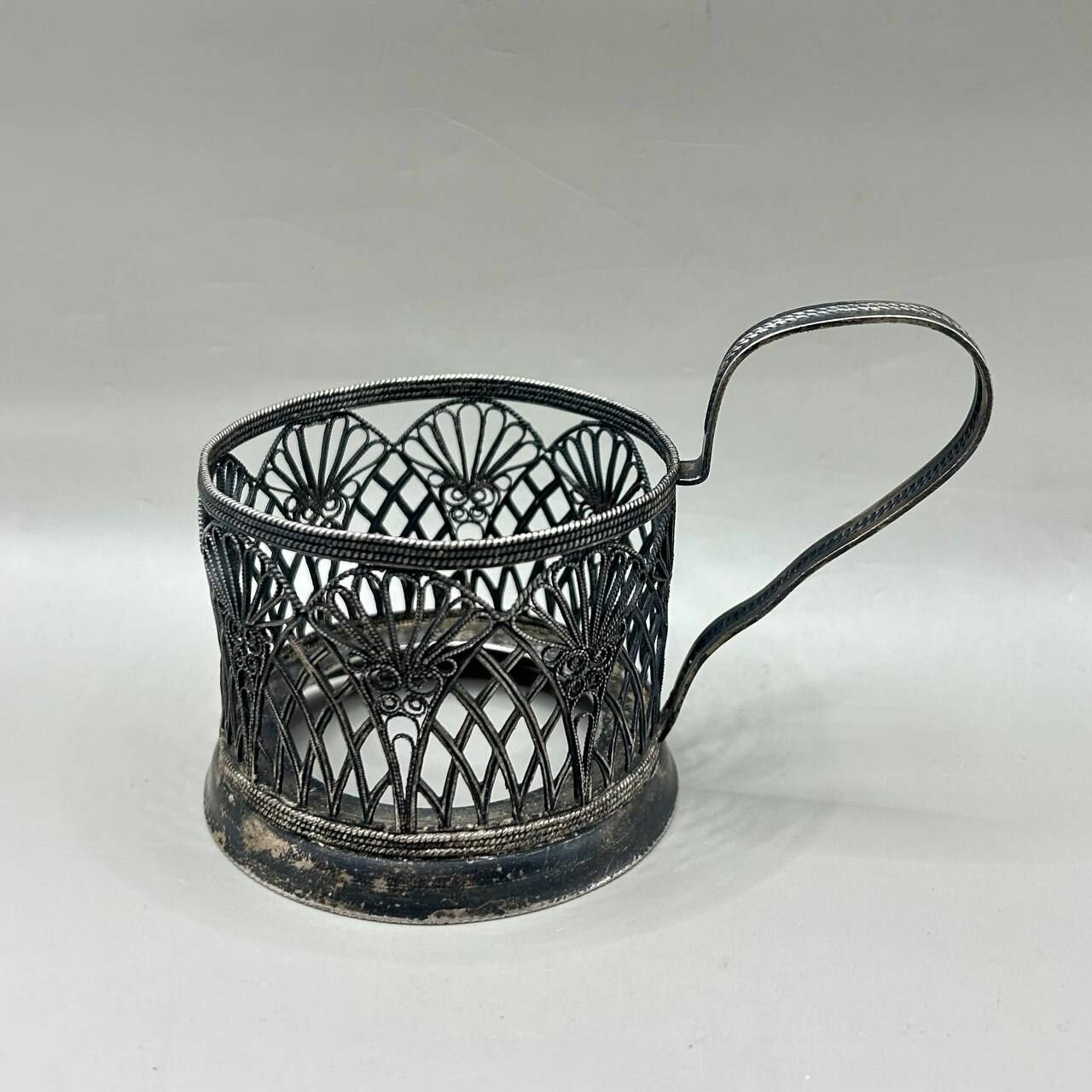 Подстаканник Скань, Красное-на-Волге, Мельхиор, СССР! Красивый!