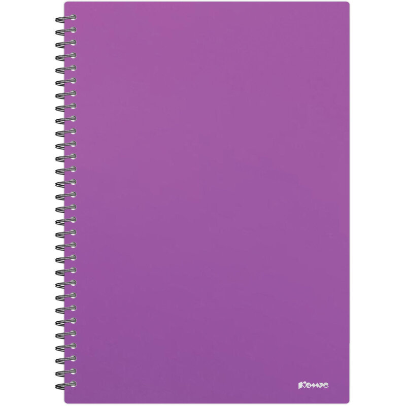 Бизнес-тетрадь Комус А4 100л, кл. обл пластик, спираль, фиолет. Classic 1561945