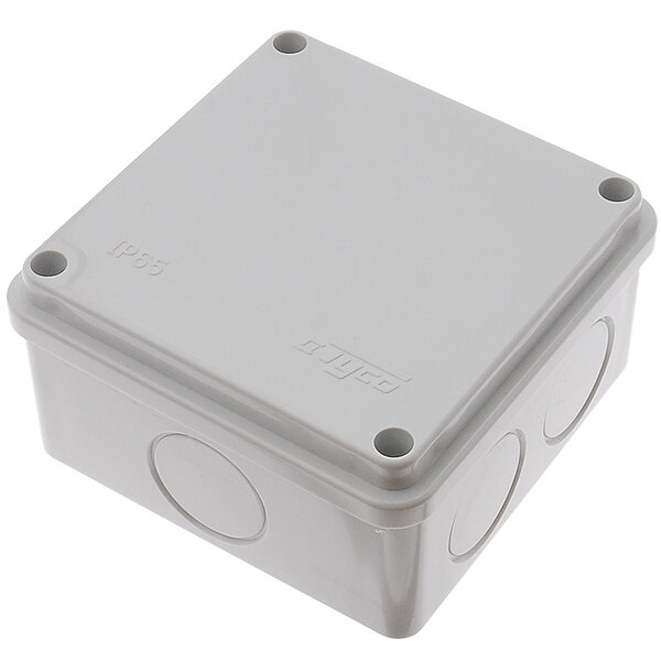 Коробка Тусо 67049 распаечная пластиковая с сальниками 100х100х50мм IP54 серая (Рувинил) (4 шт. в комплекте)