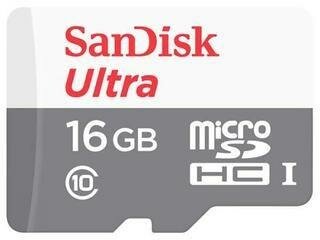 Карта памяти MicroSDHC SANDISK Ultra 16Gb (SDSQUNS-016G-GN3MN)