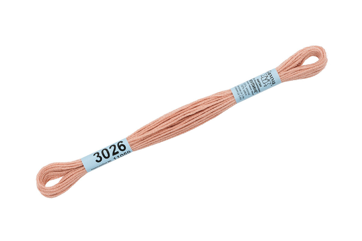 Мулине "Gamma" 100% хлопок 8 м №3026 персик