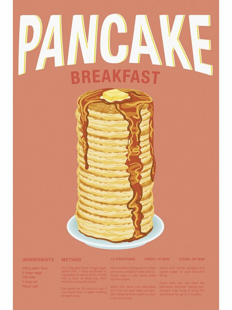 Постер "Панкейки на завтрак"