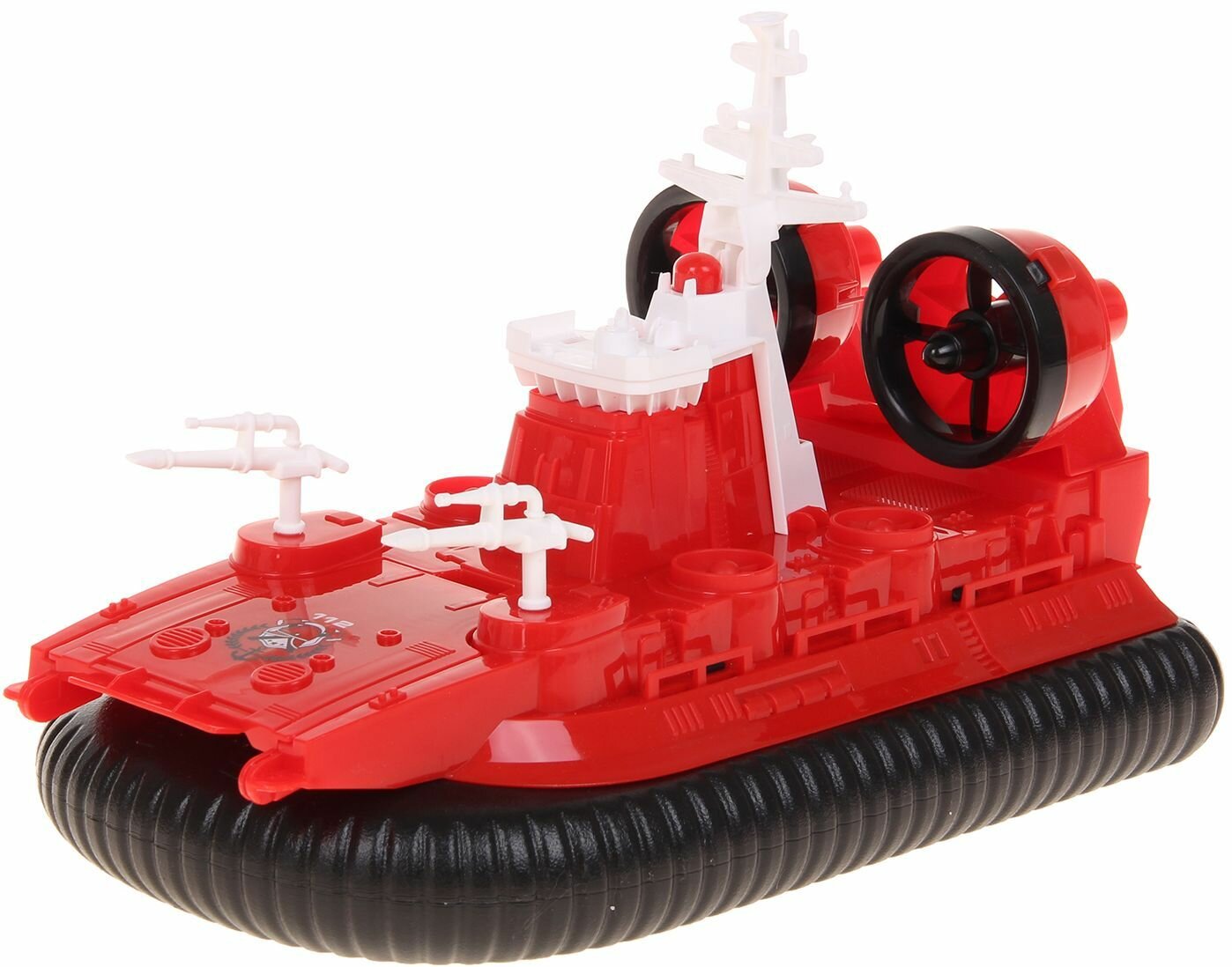 Катер-амфибия игрушечный "Пожарный" на воздушной подушке, пластиковая детская игрушка для игр в воде