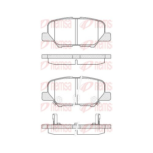 Колодки тормозные задние дисковые комплект Mazda Citroën Peugeot Mitsubishi, REMSA 1536.02 (1 шт.)
