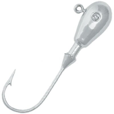 Джиггер для рыбалки Eagle Claw Teardrop № 02 01,8g серебро, (упк. 10шт.)
